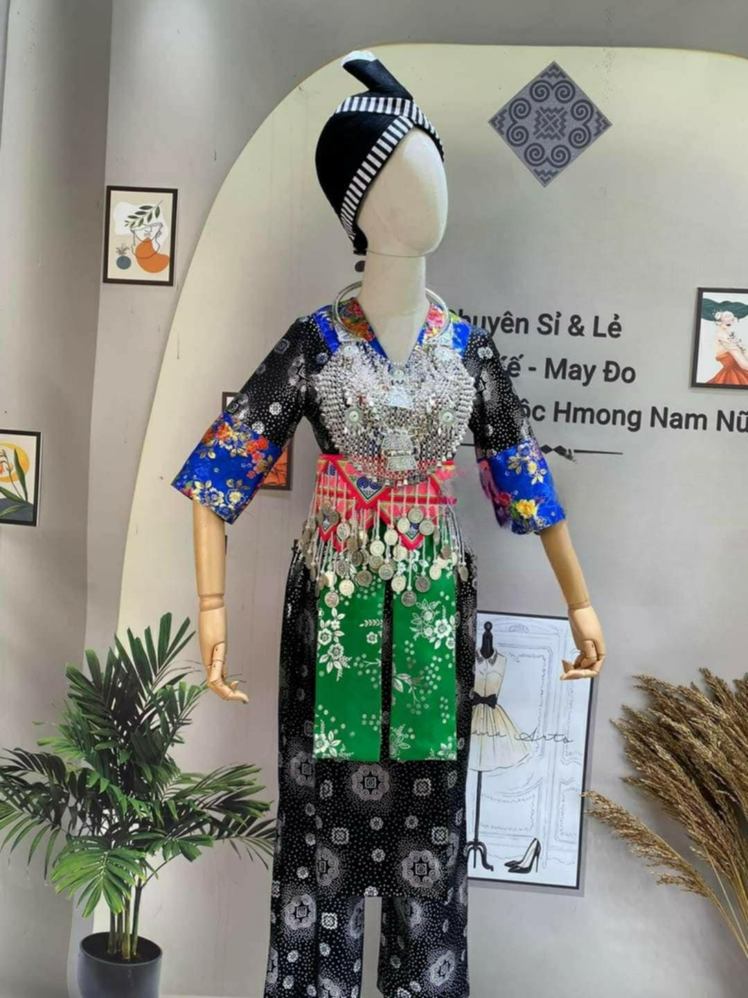 Hmong Outfit With Pants for Women, Ethnic Hmong Clothes, Handmade Hill ...