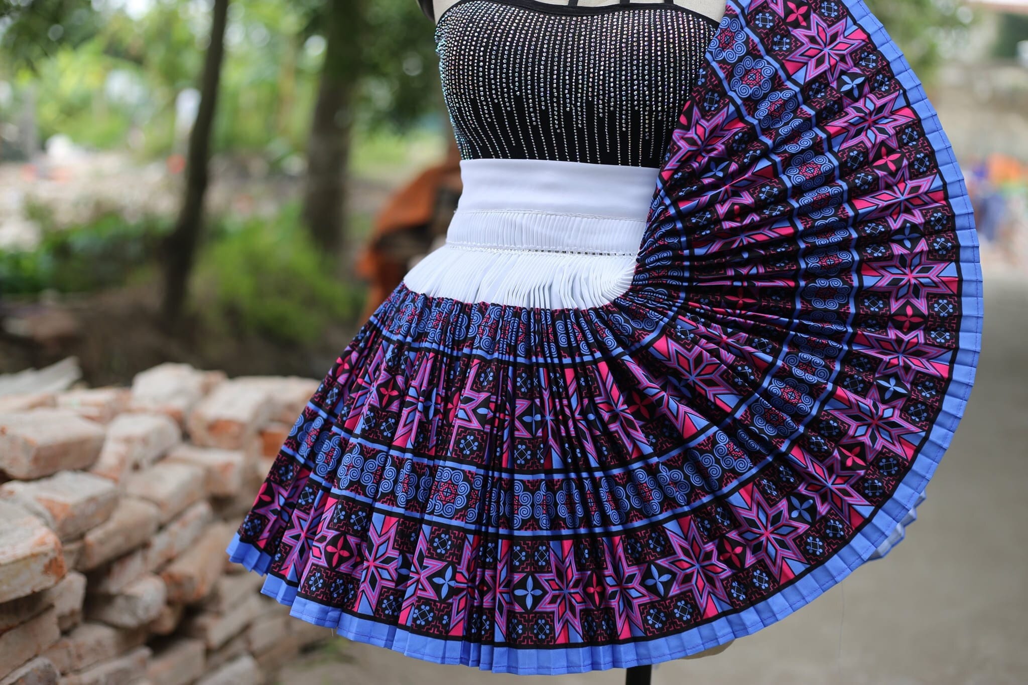Custom Size Purple Hmong Skirt / Handmade Hill Tribe Skirt / Ethnic ...