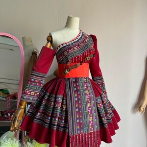 Hmong Dress for Women, Ethnic Embroidered Hmong Clothes, Hill Tribe ...