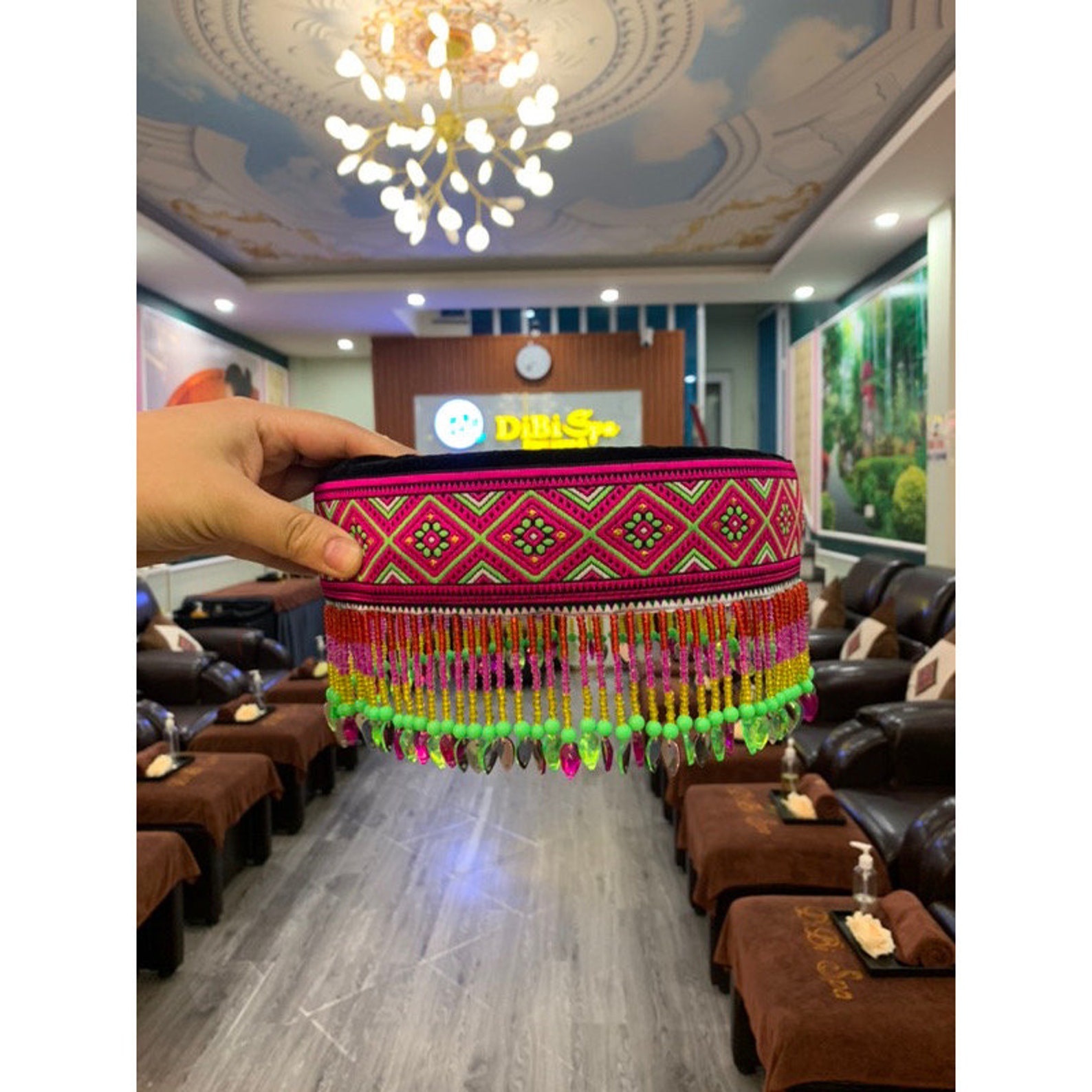 Handmade Hmong Hat, Ethnic Boho Handcrafted Headwear, Vintage Tribal ...