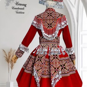 Hmong Dress for Women, Ethnic Hand Embroidered Hmong Clothes, Hill ...