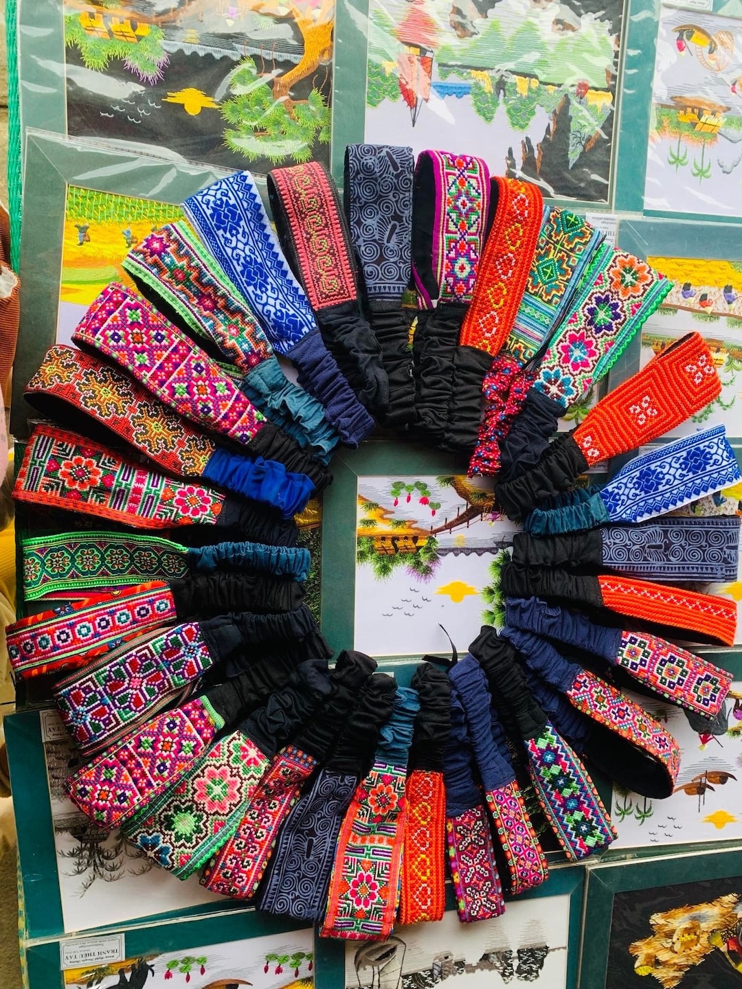 Hmong Hand Embroidered Headband, Hmong Headband, Hairband, Women Turban ...