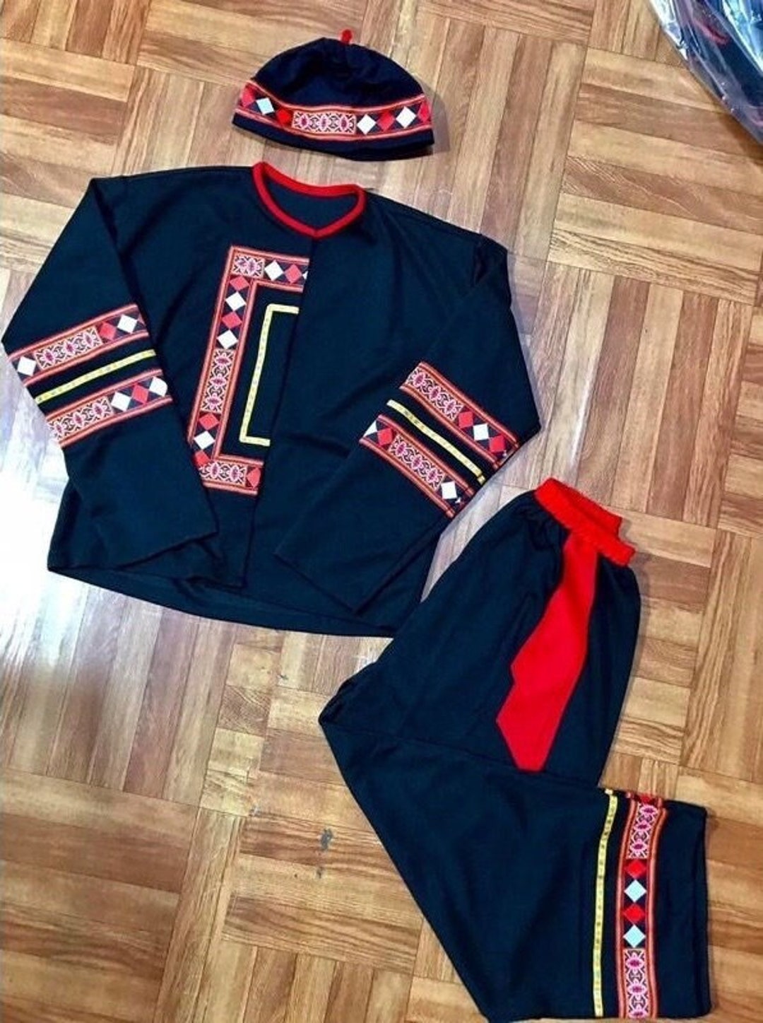 Hmong Outfit for Man | Handmade Embroidered Jacket | Hmong Ethnic ...