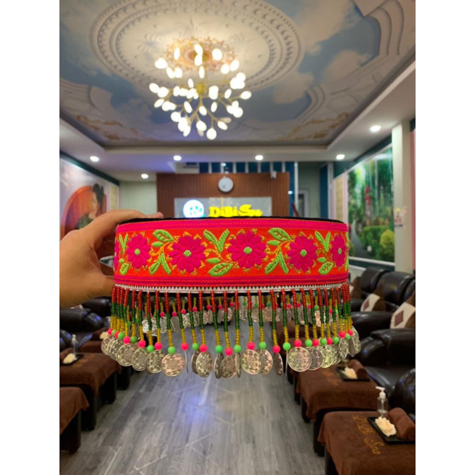 Handmade Hmong Hat, Ethnic Boho Handcrafted Headwear, Vintage Tribal ...