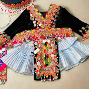 Handmade Hmong Dress for Girl, Hmong Embroidered Girl Dress, Hmong Gift ...