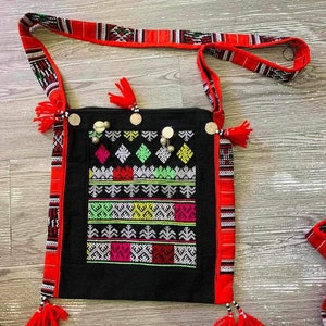 Hmong Embroidered Crossbody Bag | Vintage Handmade Shoulder Bag ...