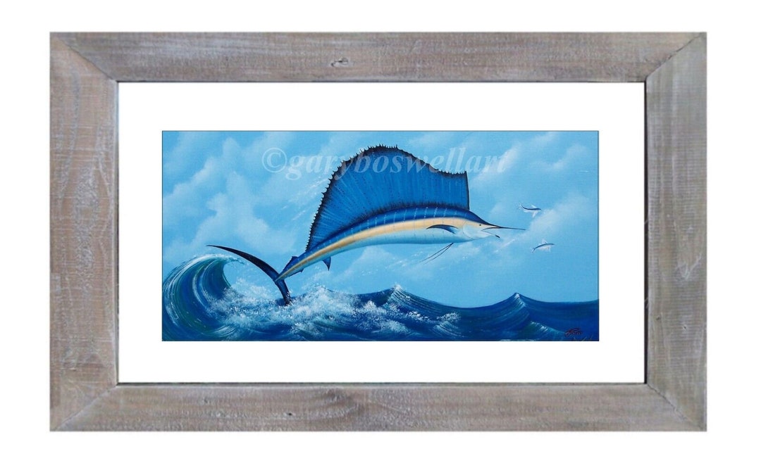 Sailfish and Flying Fish Signed Limited Edition Print Sold by Artist ...