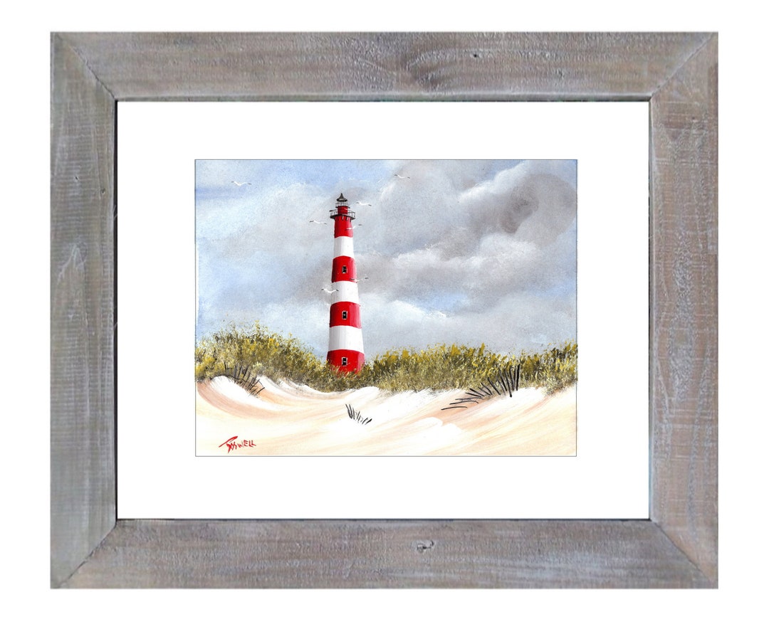 Assateague Island VA Lighthouse Signed Numbered Limited Edition Framed ...