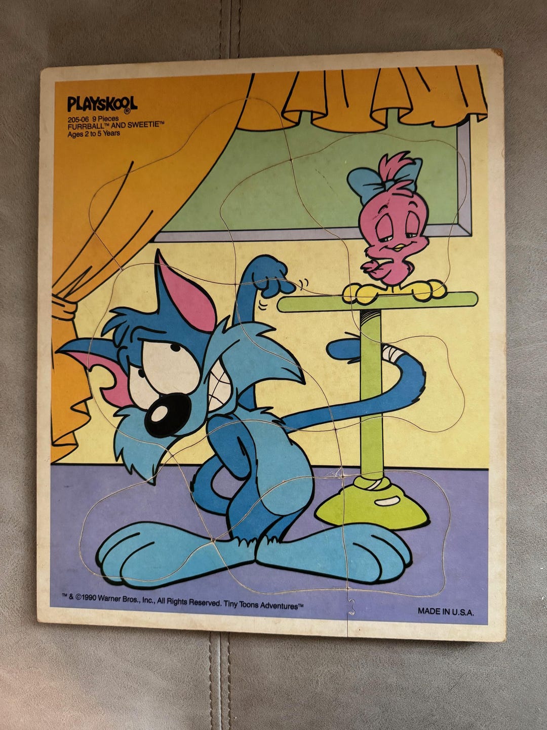 Vintage Tray Frame Puzzle | Tiny Toons Puzzle - Etsy
