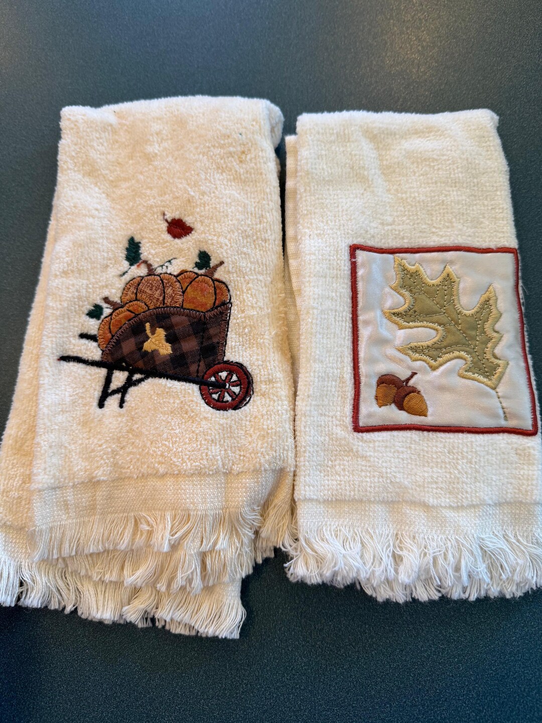Vintage Fall Hand Towels | Hand Towels | Embroidered Hand Towels - Etsy