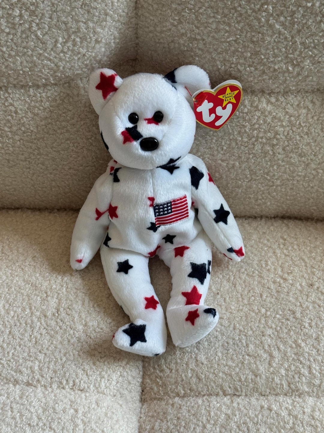 Rare Tag Error Ty Beanie Baby Glory the Bear - 4th of July | Patriotic ...
