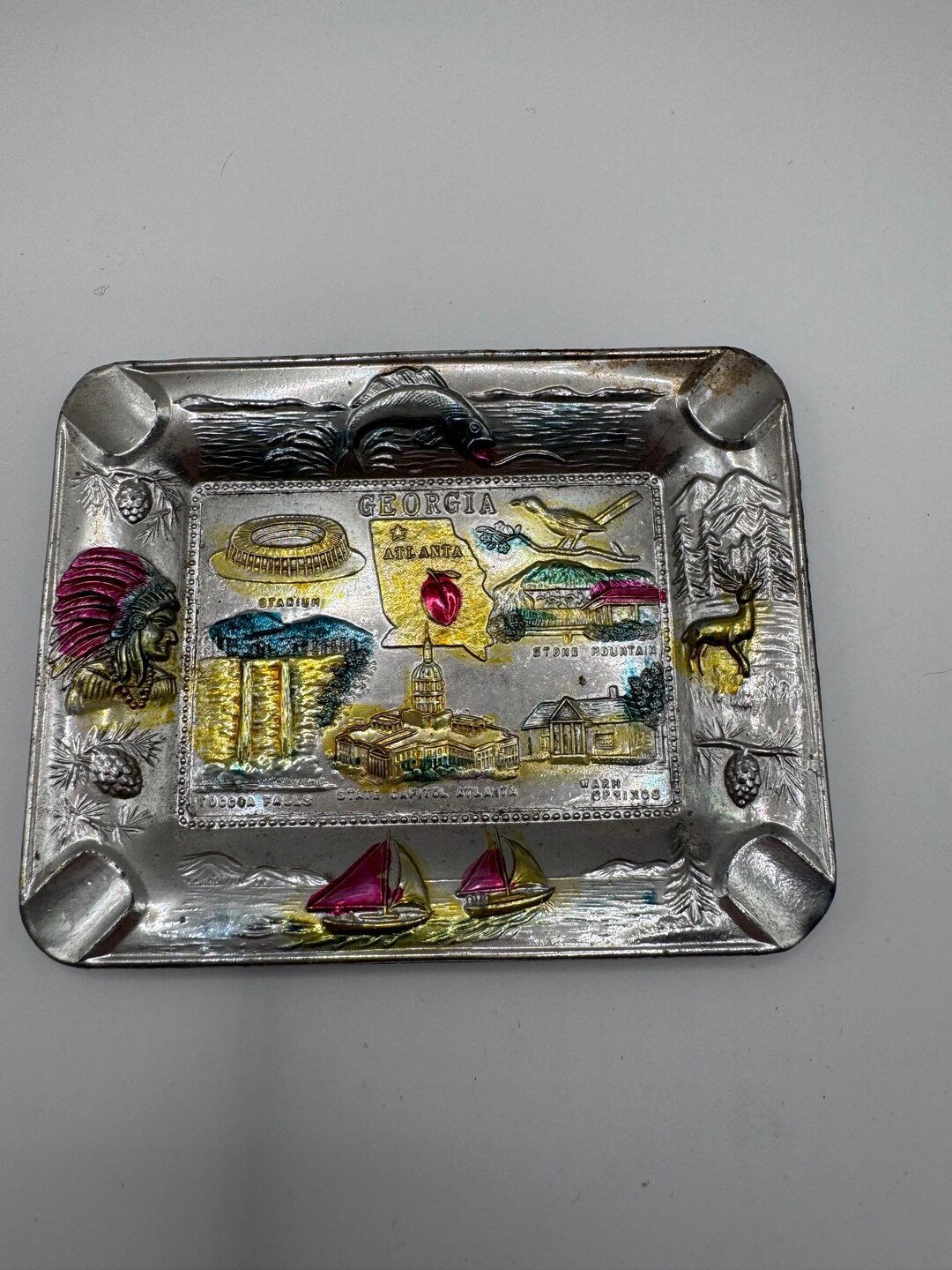 Vintage Georgia Ash Tray | Vintage Ash Tray Georgia | Georgia State Ash ...