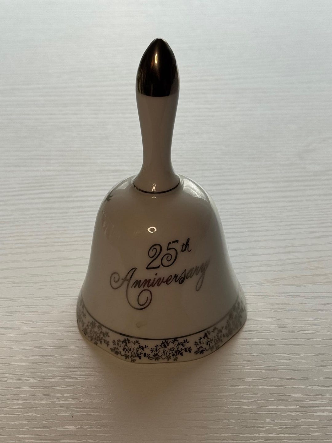 Porcelain 25th Anniversary Bell | Silver 25th Anniversary Bell ...