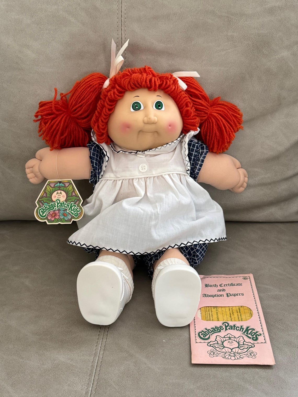 RARE Red Hair, Green Eyes, Cabbage Patch Doll, Original Clothes and ...