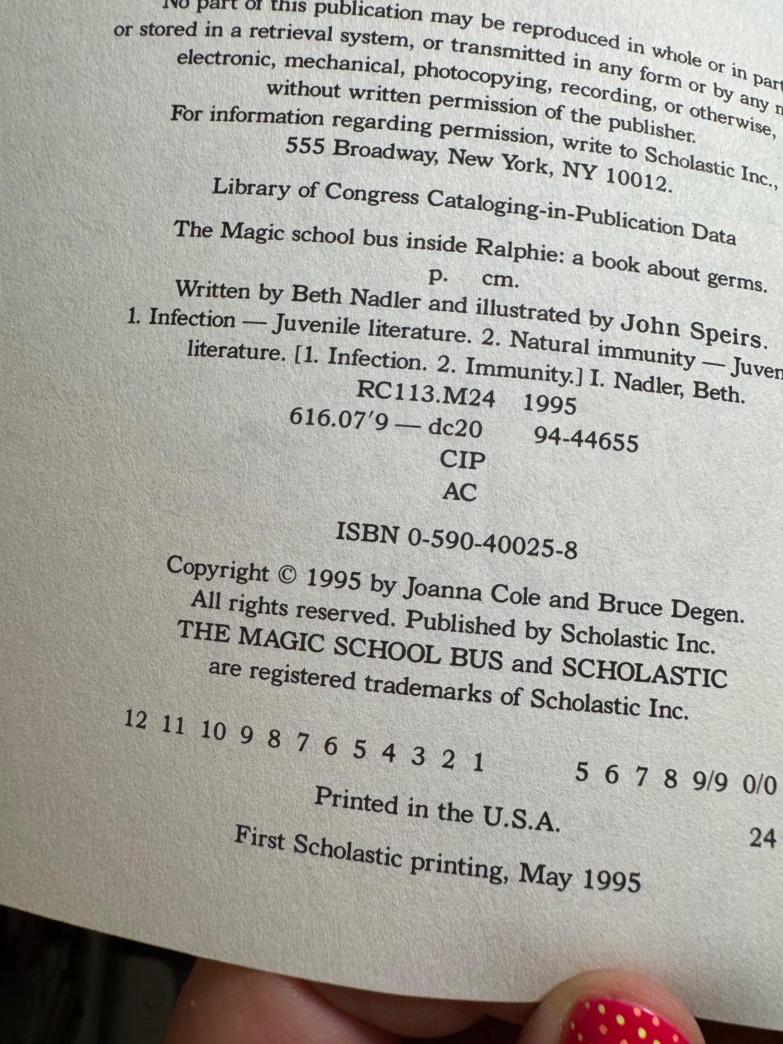 The Magic School Bus Book | A Book About Germs | Vintage Magic School ...