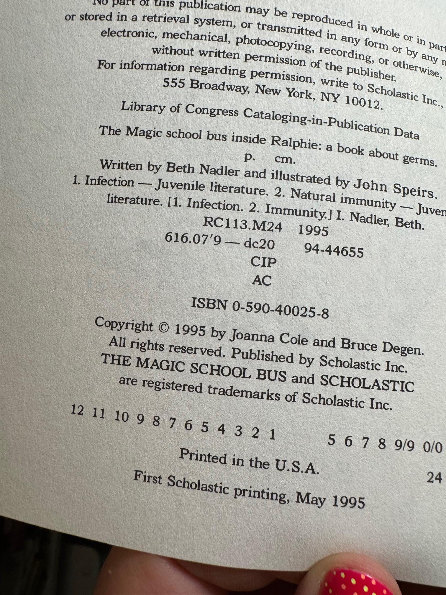 The Magic School Bus Book | A Book About Germs | Vintage Magic School ...