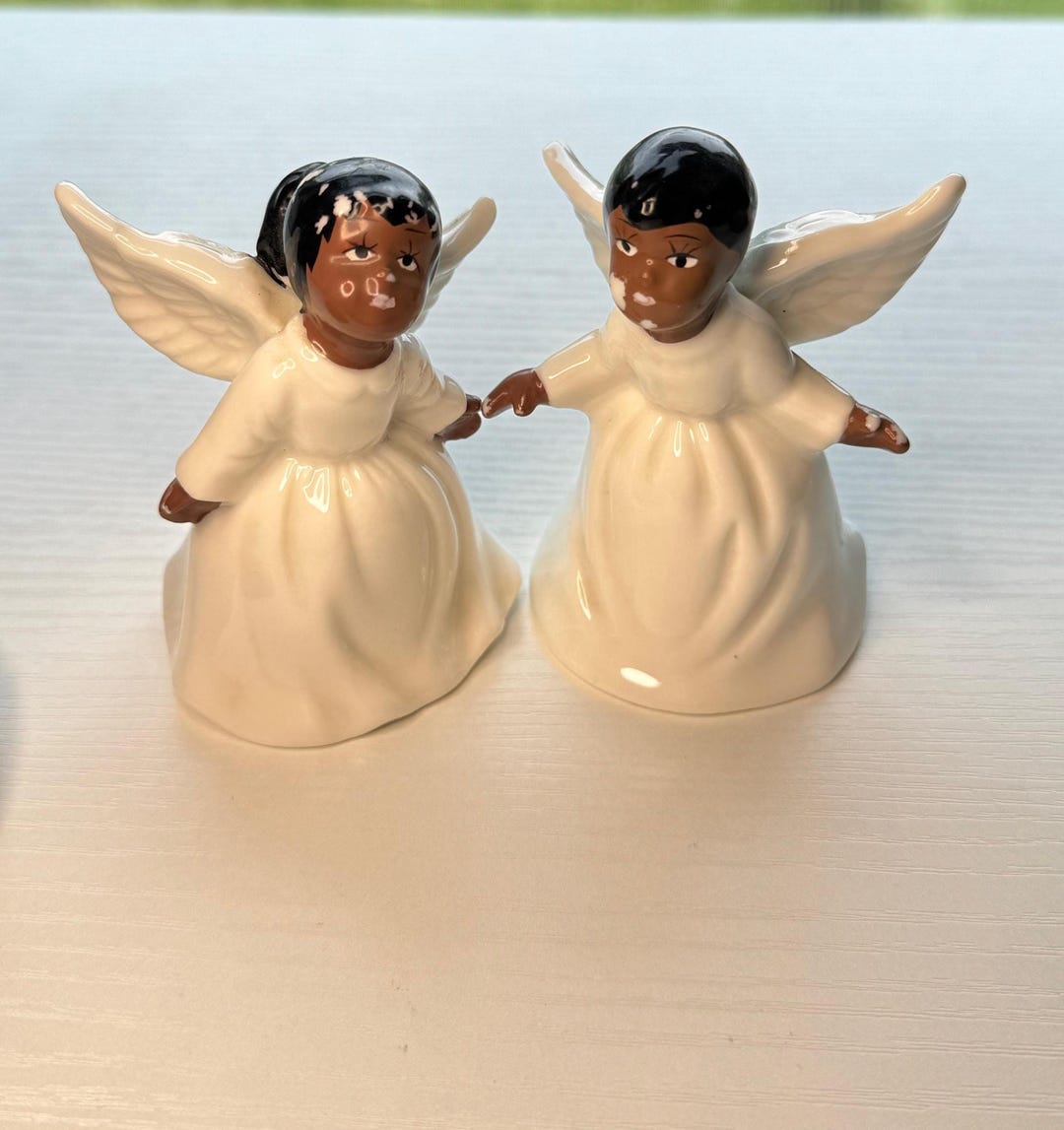 Ceramic Bell Cherubs | Vintage Angel Bells | African American Cherubs ...