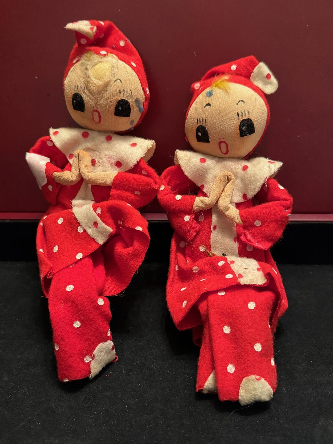 Vintage Praying Pixie Elves | Vintage Christmas Praying Elf | Praying ...