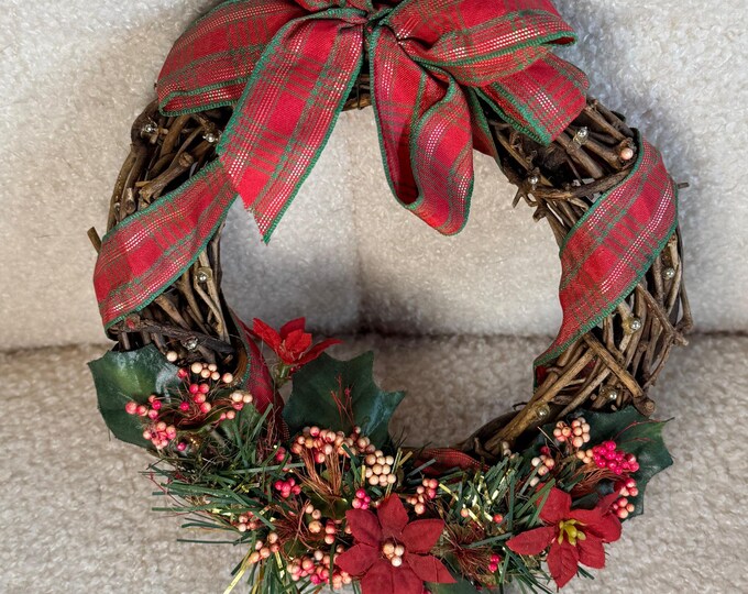 Vintage Christmas Wreath | Small Christmas Wreath | Vintage Holiday ...