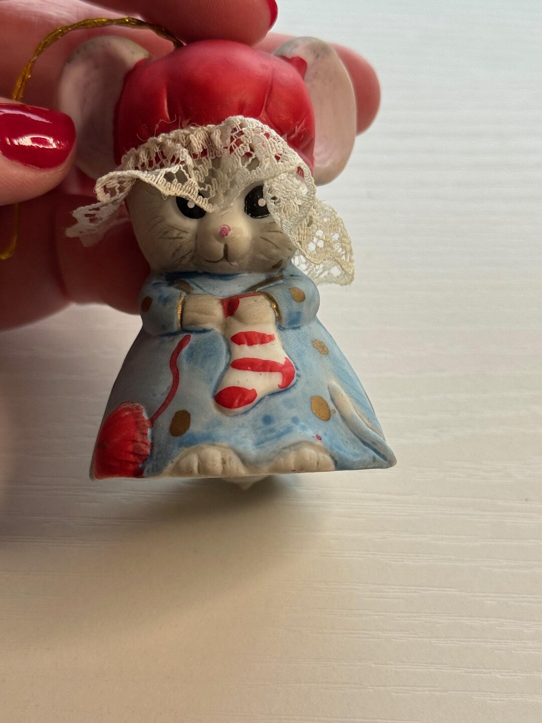 Vintage Porcelain Mouse Bell | Porcelain Mouse Bell | Vintage Mouse ...