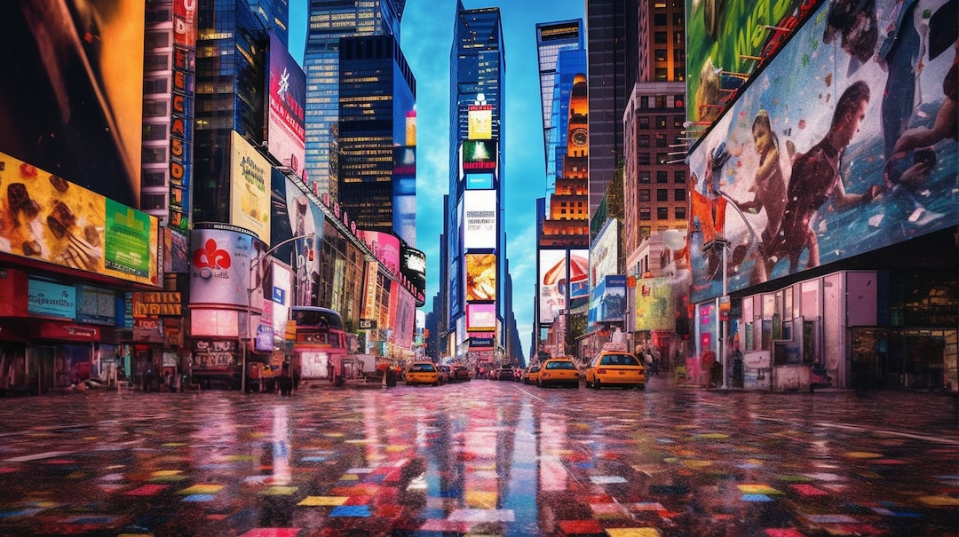 Wow Factor Backdrop or Cloth of Times Square Looking Place - Etsy