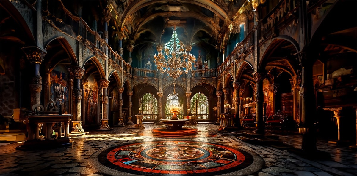 Castle Interior Backdrop for Printing or Projecting Theatre or ...