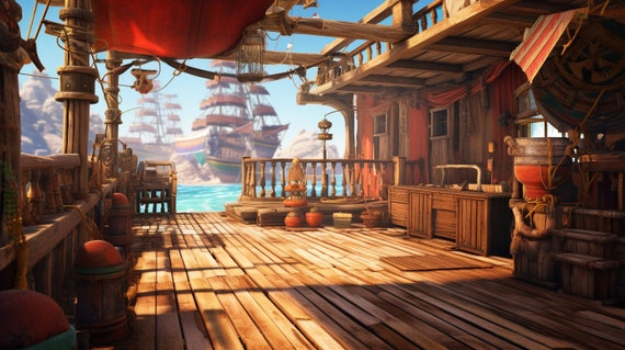 Pirate Ship Deck Backdrop