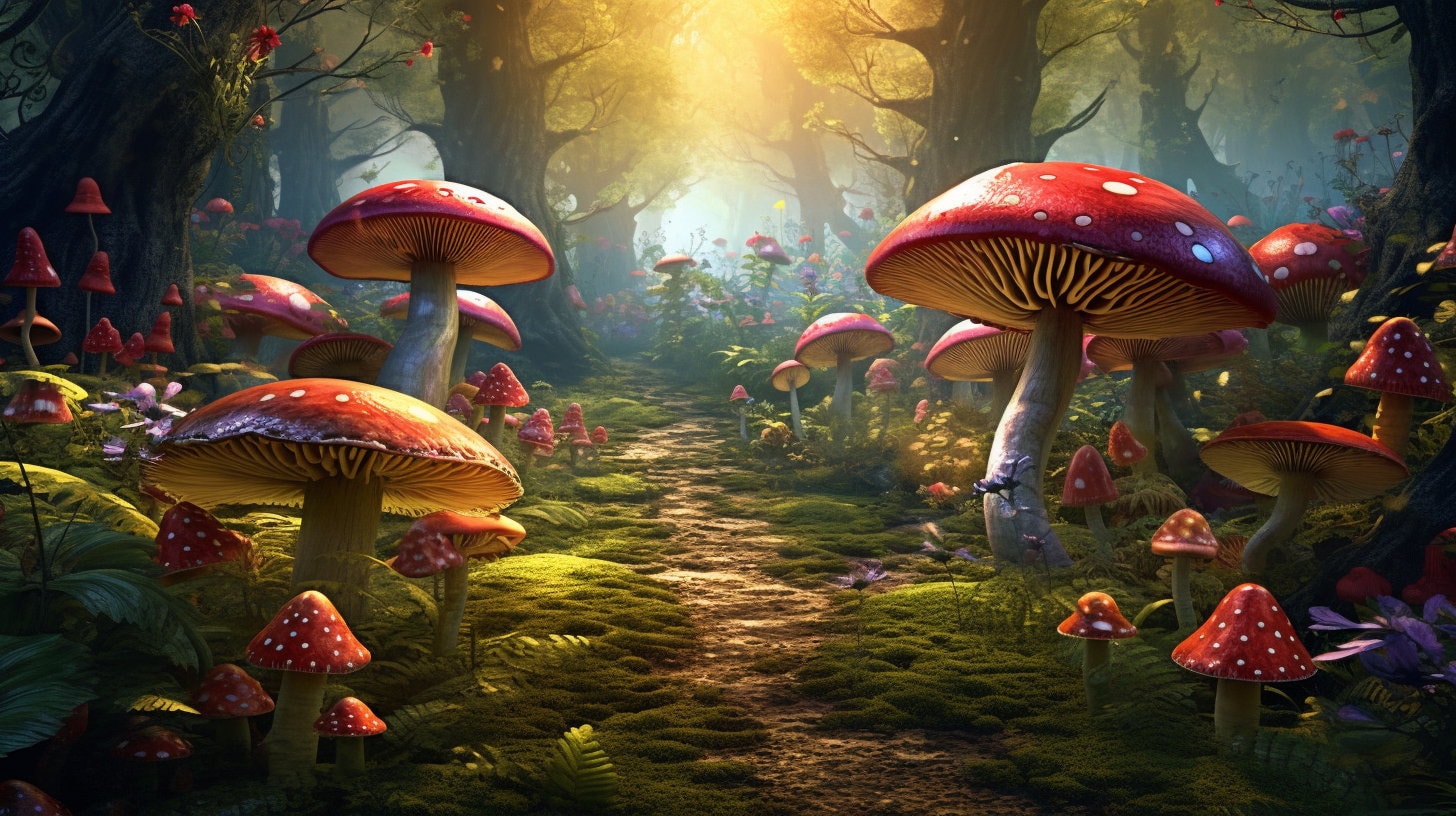 Wow Factor Backdrop or Cloth of an Enchanted Toadstool Forest - Etsy