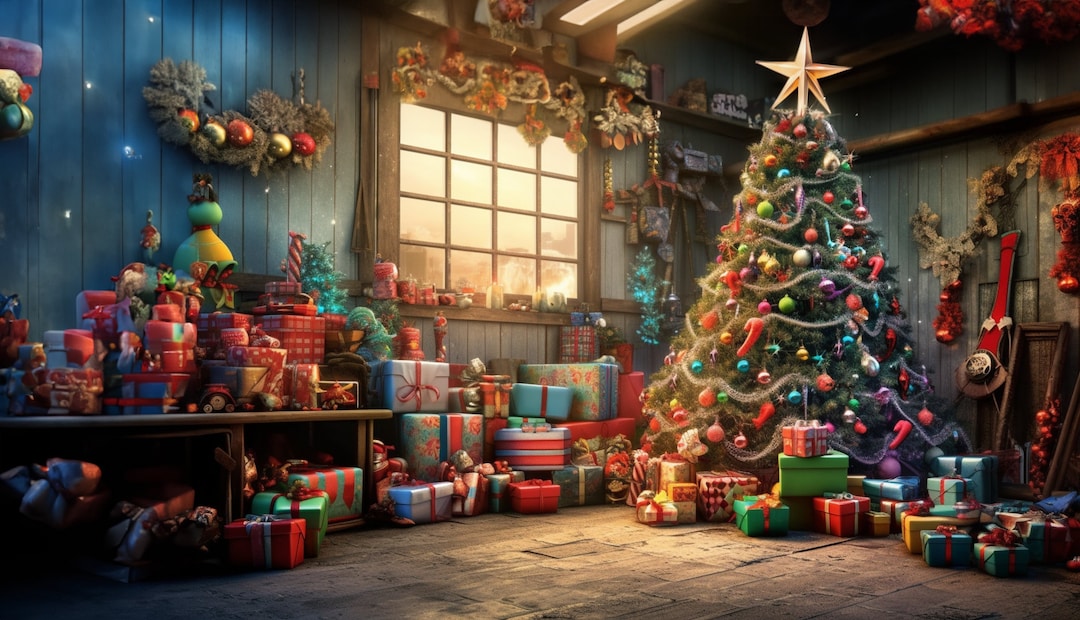 Wow Factor Backdrop or Cloth of Christmas Theme for Printing or ...