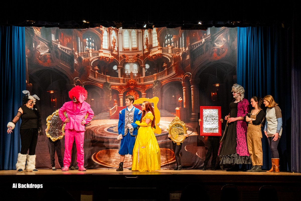 Village Scene Backdrop for Printing or Projecting Theatre or ...