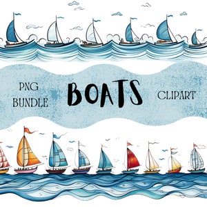 BOAT Header Ships CLIPART Clip Art for Commercial Use – Digital ...