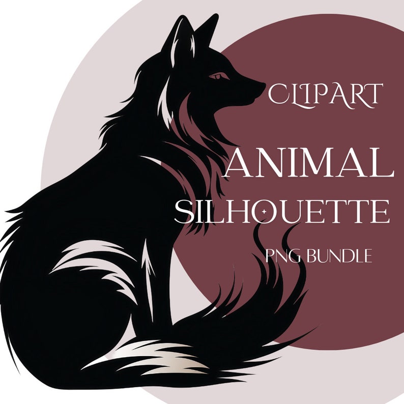 Animal SILHOUETTE Clipart, PNG Clipart, Side Profile, Black & White ...