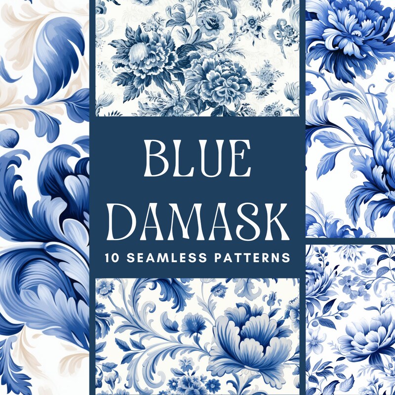 Damask Digital Paper - Etsy