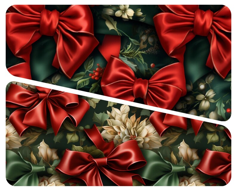 Printable CHRISTMAS BOW PATTERNS – Xmax Digital Images Bundle Available ...