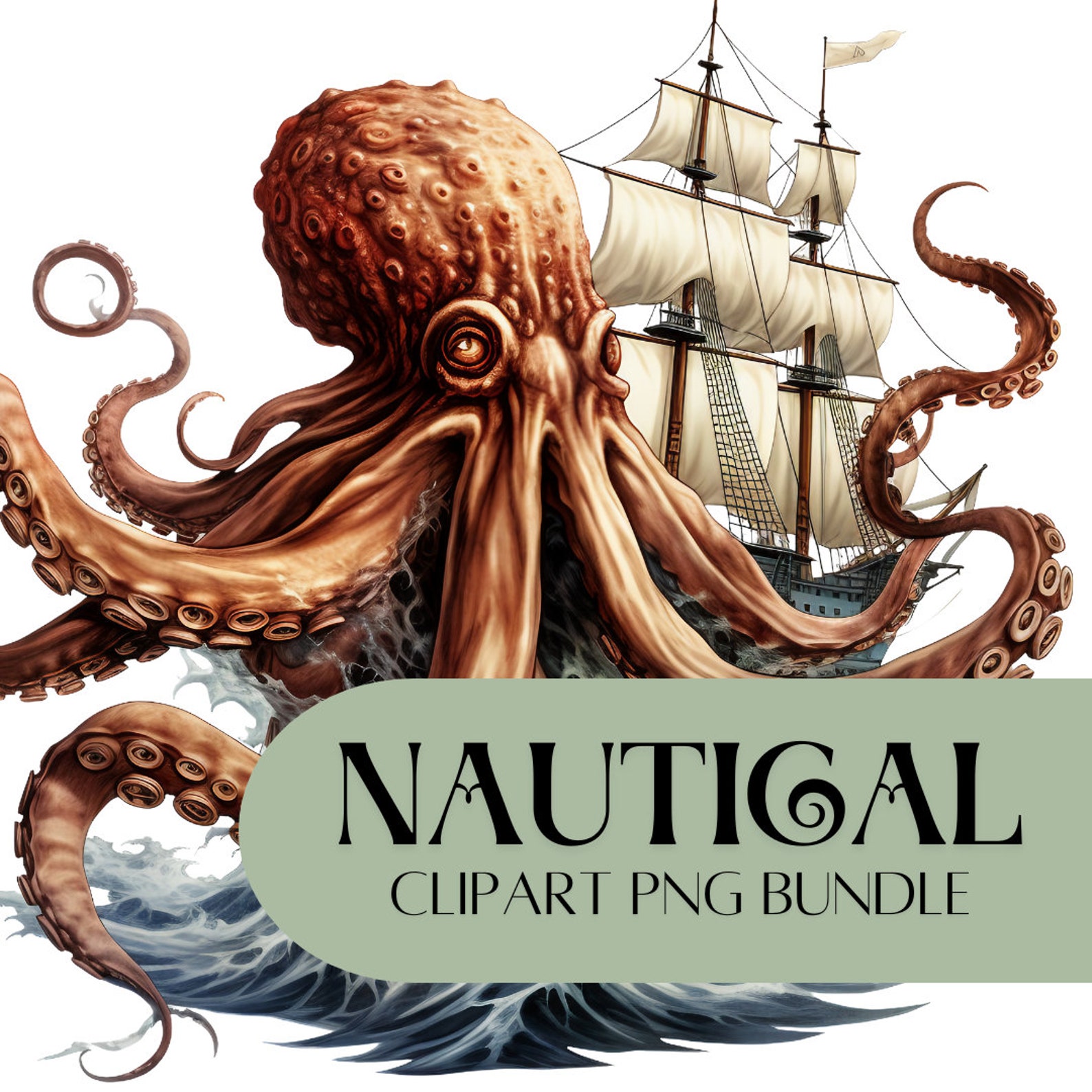 NAUTICAL Vintage PATTERNS Clip Art for Commercial Use – Digital ...