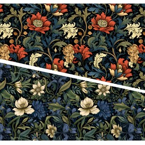 Medieval Floral Tapestry Background Pattern - Instant Download ...