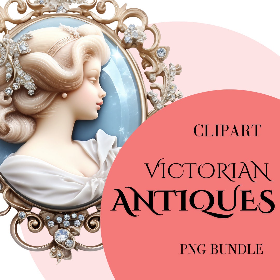 Victorian Antiques PNG CLIPART BUNDLE, Commercial Use Vintage Png ...