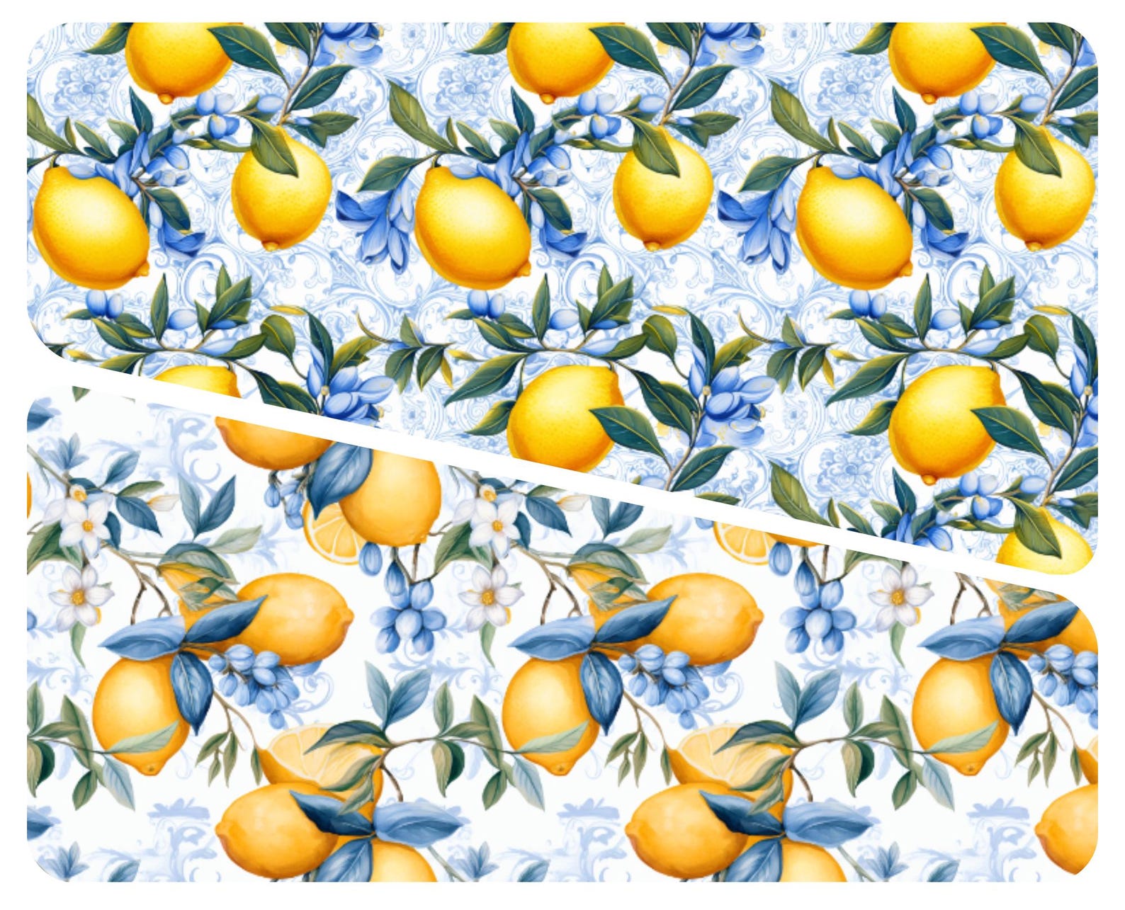 Watercolor Amalfi Lemon Tile Pattern Bundle (PNG Digital Download) - Etsy