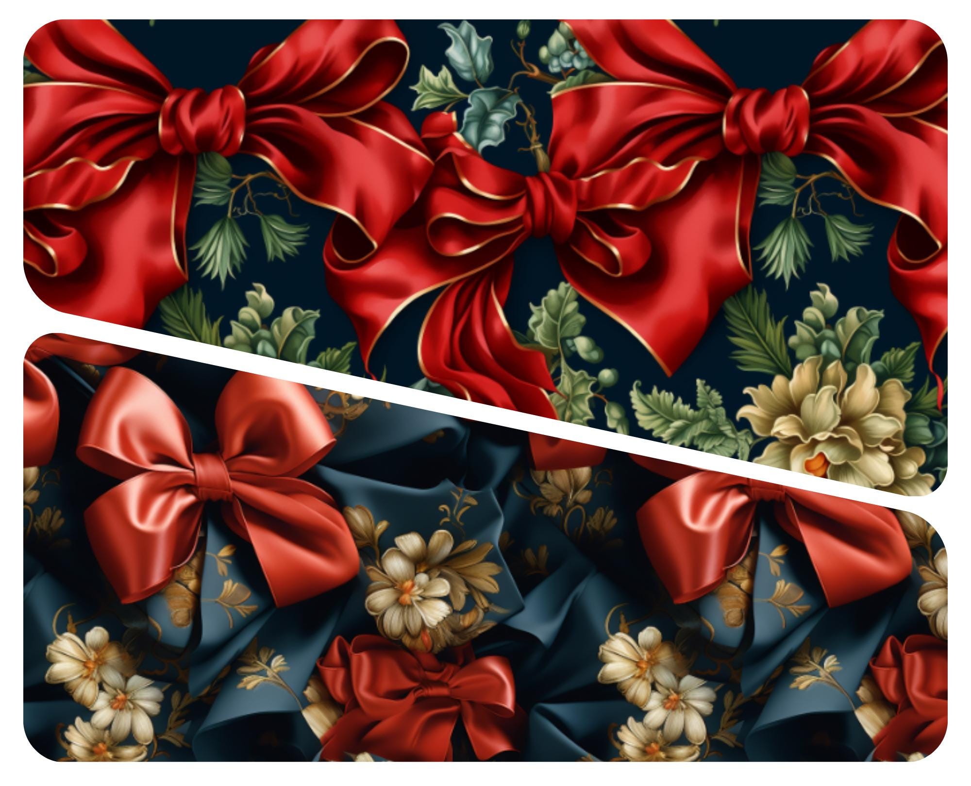 Printable CHRISTMAS BOW PATTERNS – Xmax Digital Images Bundle Available ...