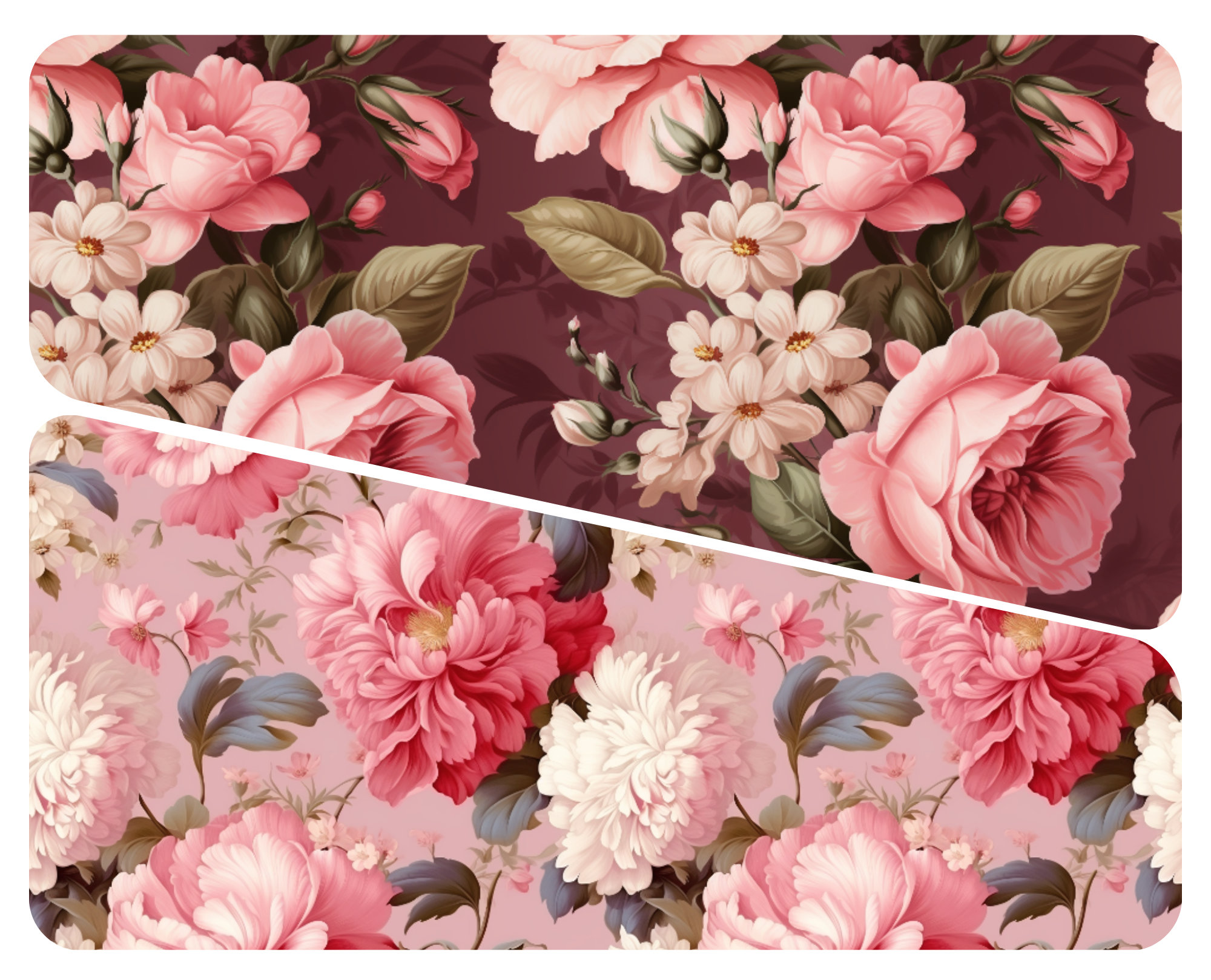 BOTANICAL Digital FLORAL Paper PATTERN, Instant Download & Commercial ...