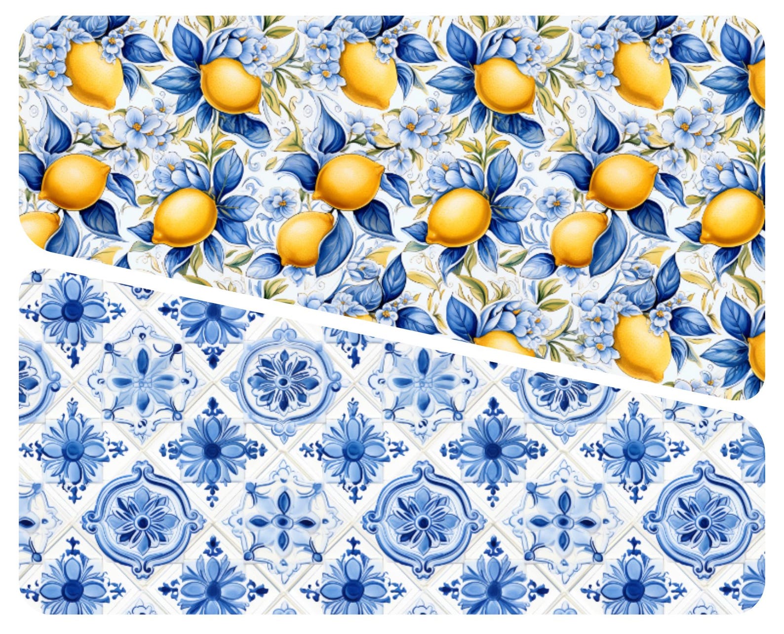 Watercolor Amalfi Lemon Tile Pattern Bundle (PNG Digital Download) - Etsy
