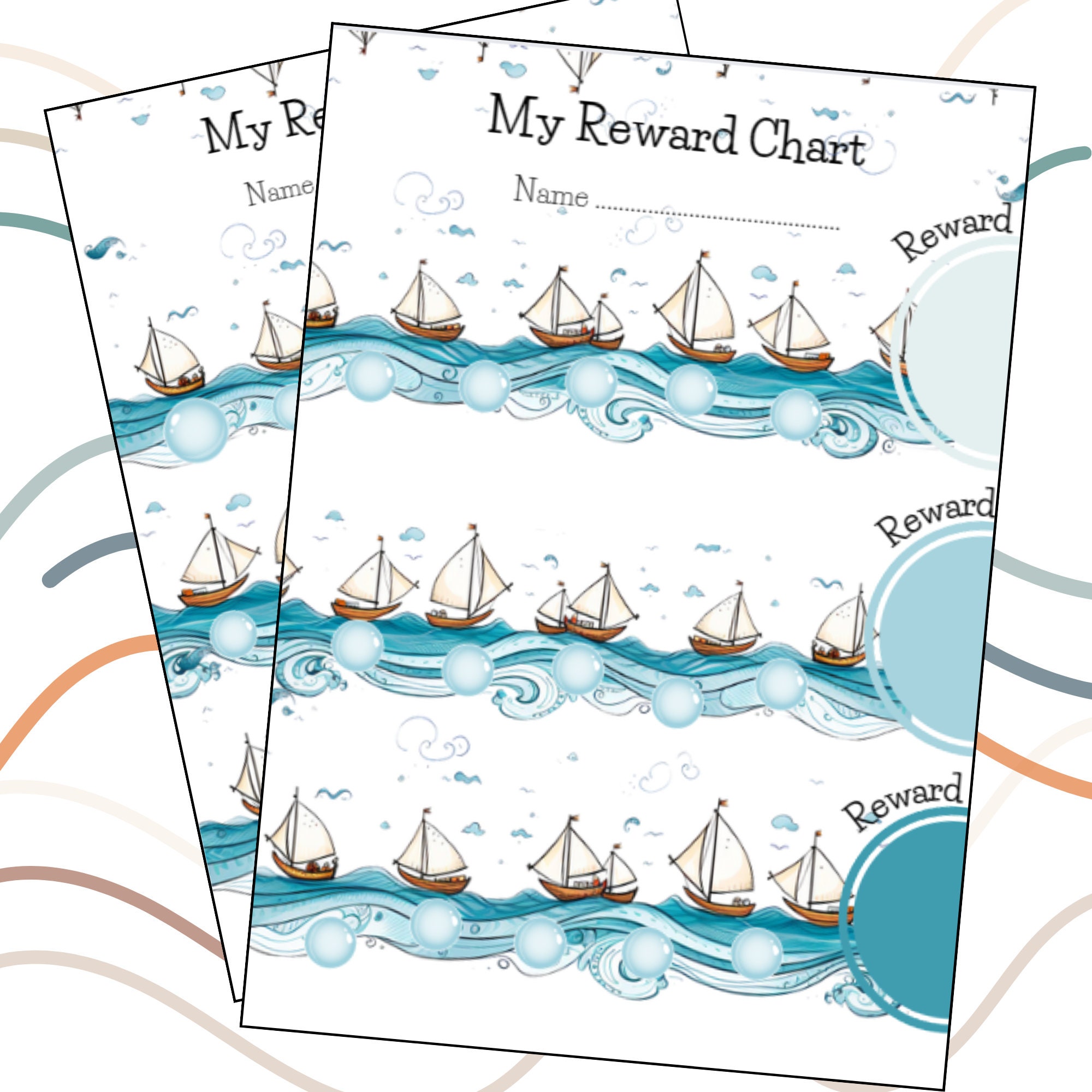 Reward Chart, Reward Chart Printable, Kids Routine Chart, Digital ...