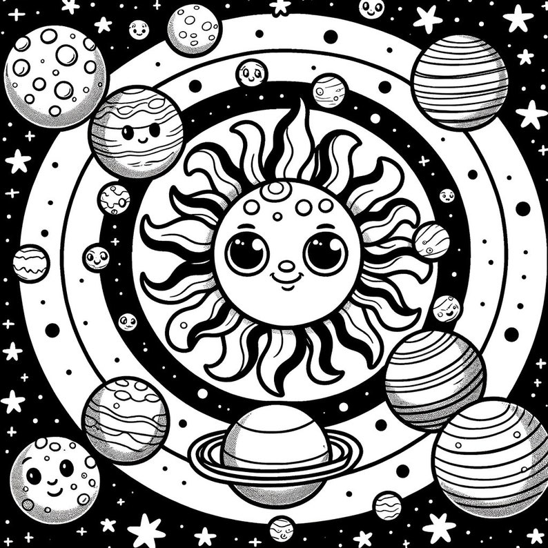 Cosmic Adventures Coloring Book - Space Exploration Digital Pages ...