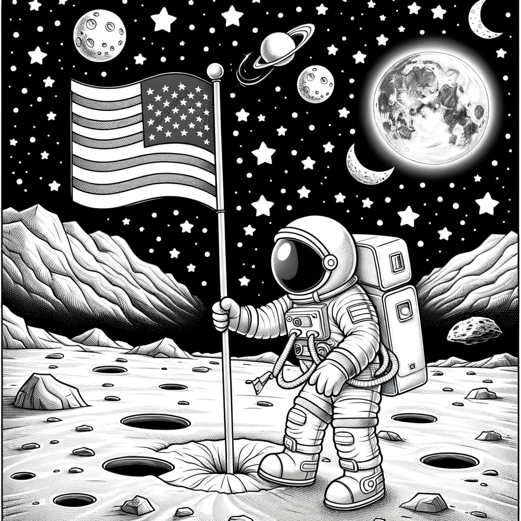 Cosmic Adventures Coloring Book - Space Exploration Digital Pages ...