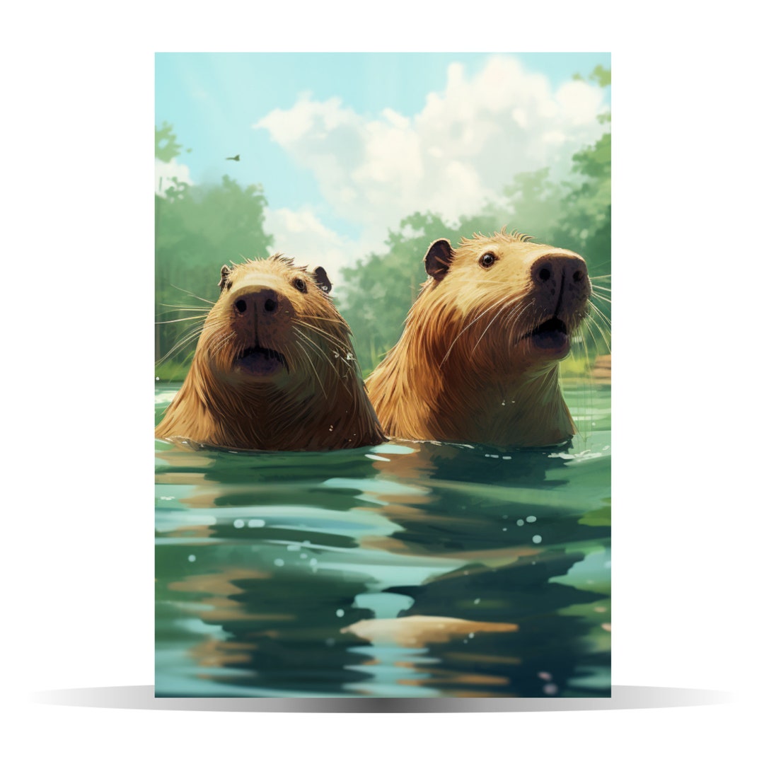 Capybara Bedroom Poster, Bathroom Decor, Instant Download Wall Art. - Etsy