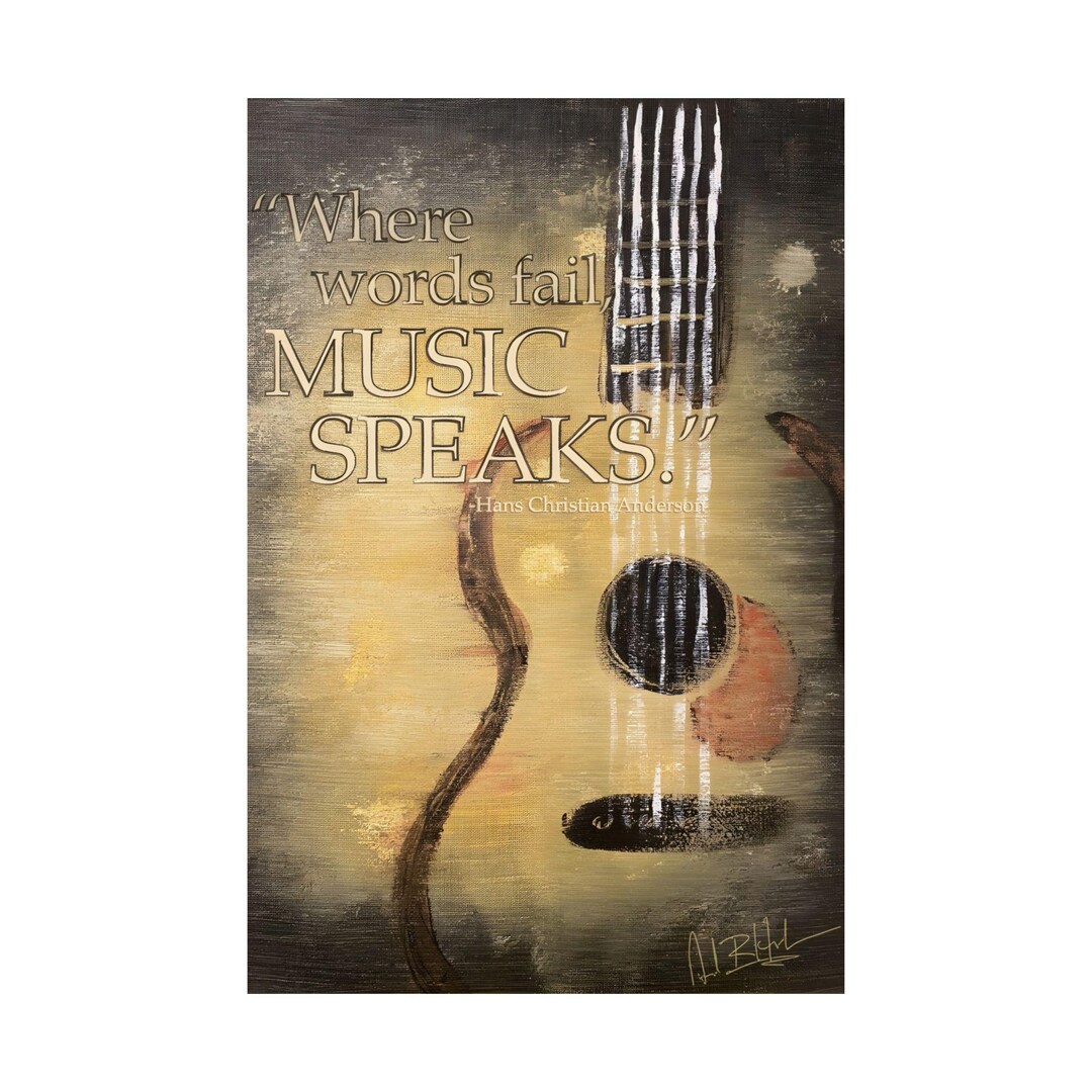 Inspirational Music Classroom Poster where Words Fail, Music Speaks ...