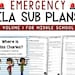 Emergency ELA Sub Plans for Middle School Vol. 1 - Etsy