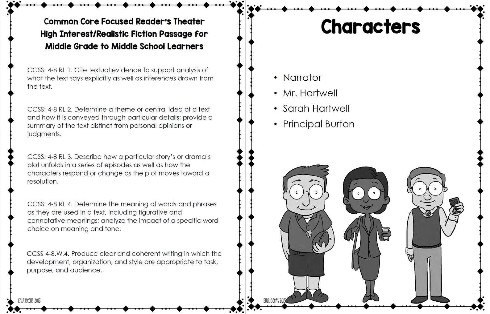 First Day Jitters Reader's Theater Script for Middle Grades - Etsy