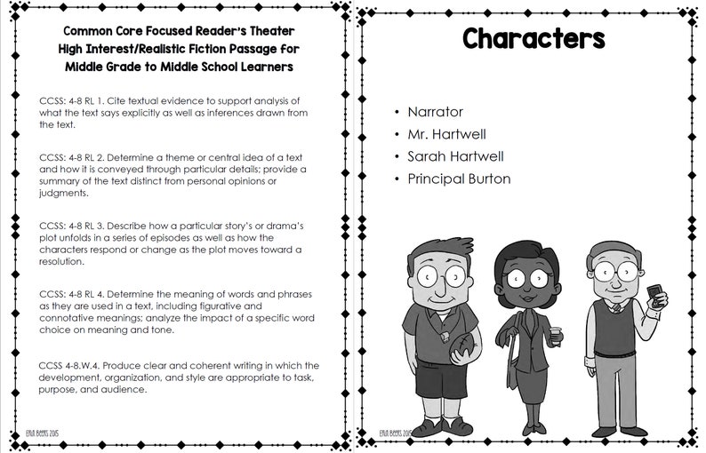 First Day Jitters Reader's Theater Script for Middle Grades - Etsy