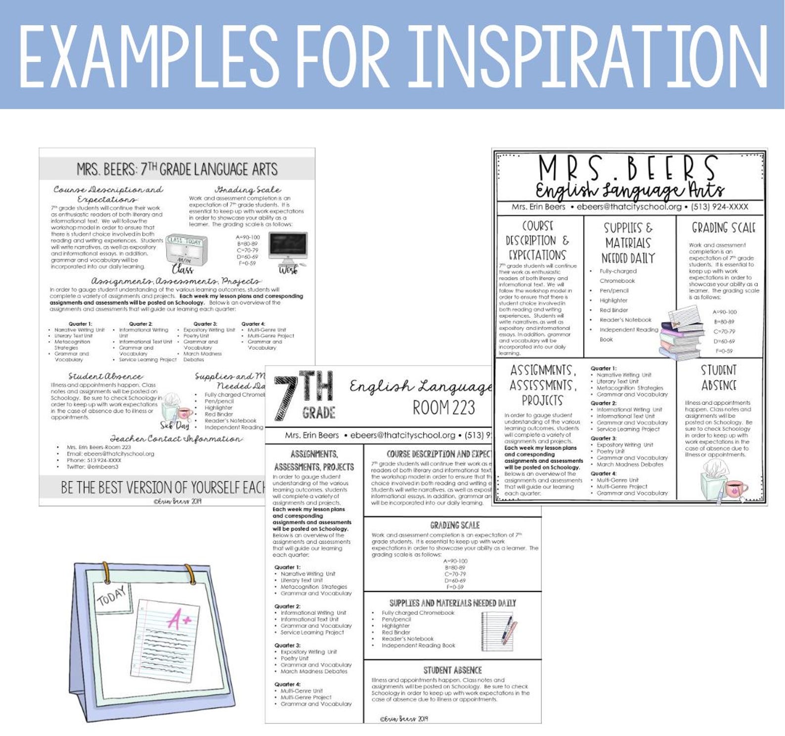 Editable Syllabus Templates for Middle School and High School - Etsy